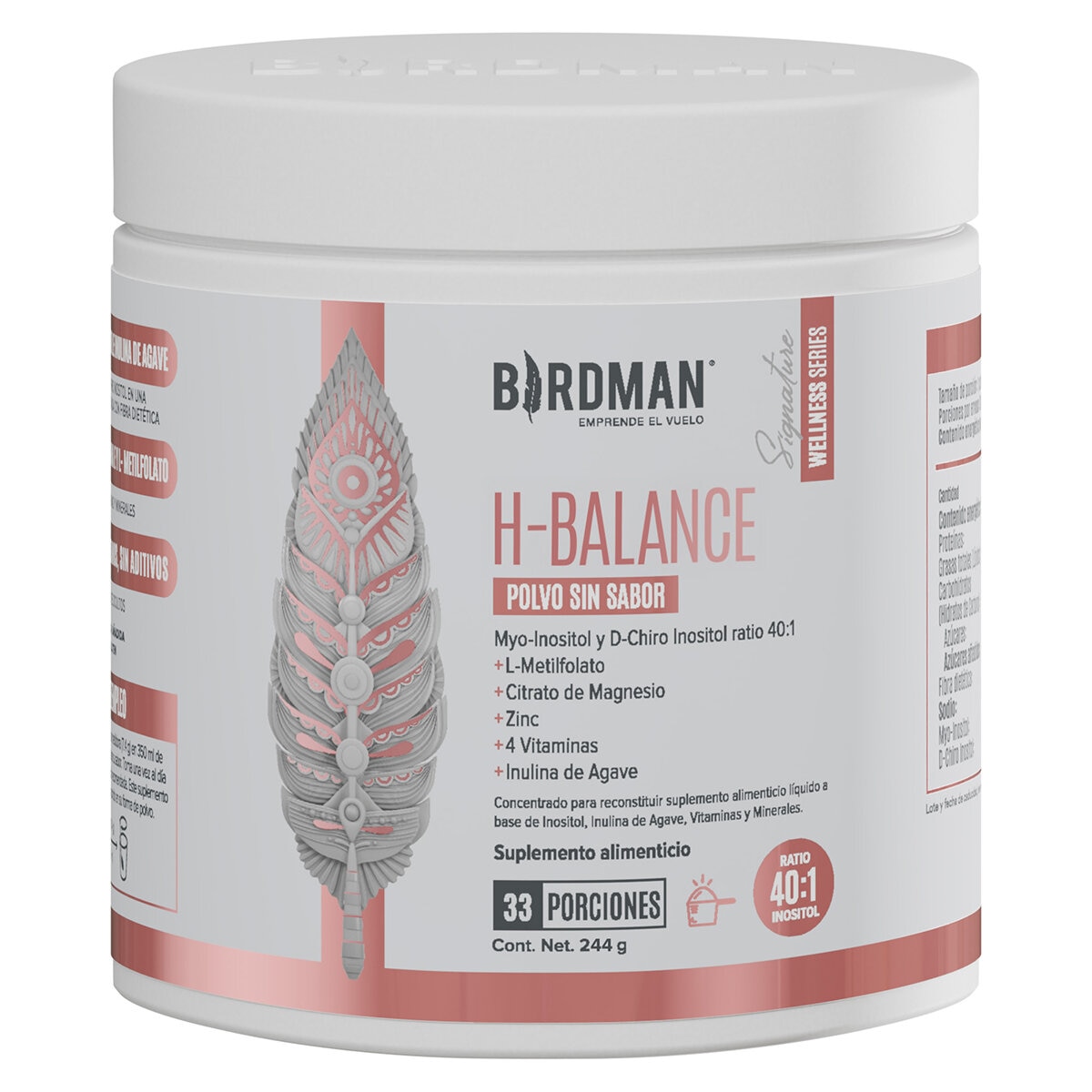 Birdman H Balance Inositol, Magnesio, L-Metilfolato en Po...