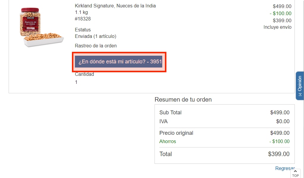 Conoce el estatus y da seguimiento a tus órdenes por Internet.