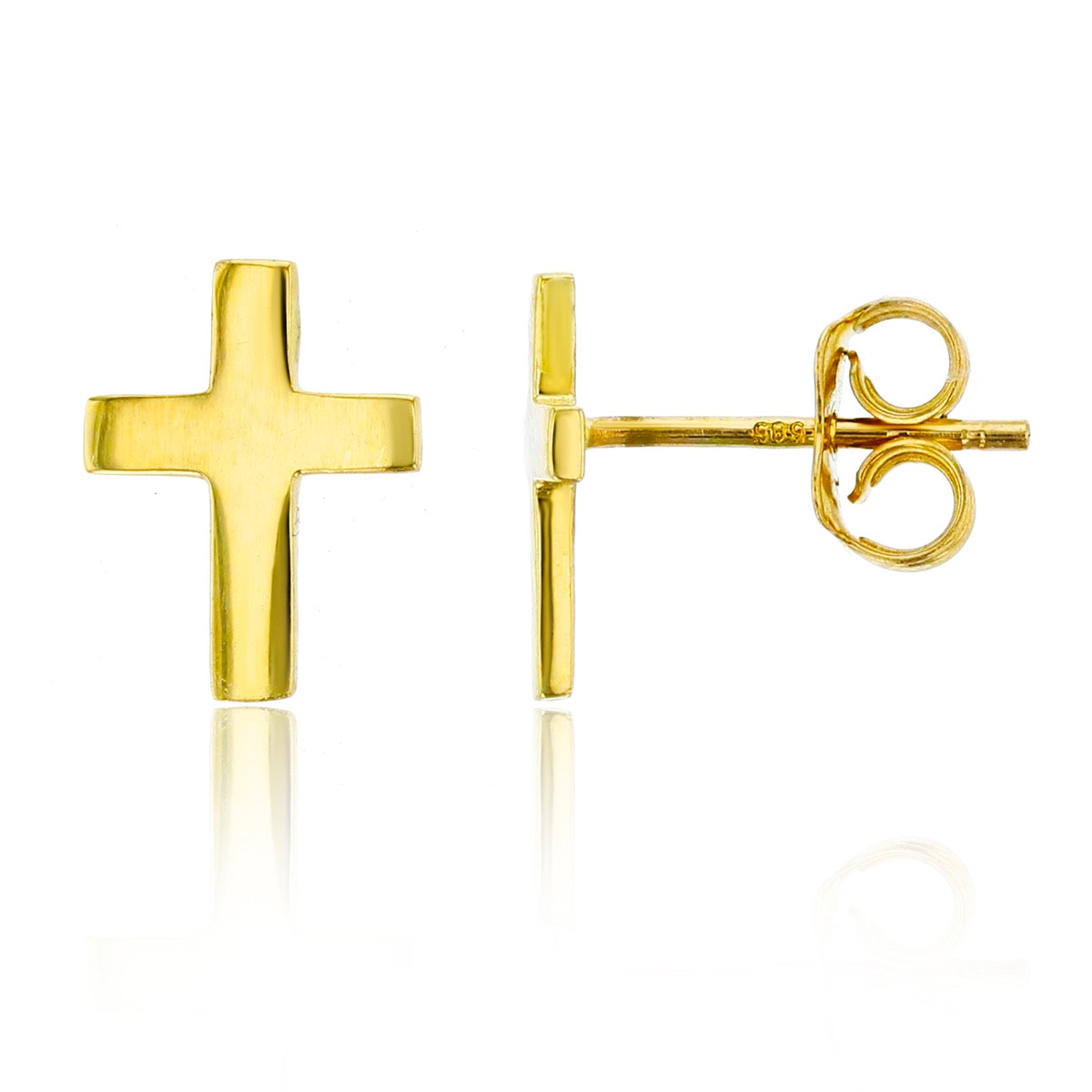 Aretes, forma de cruz de Oro Amarillo de 14kt | Costco México