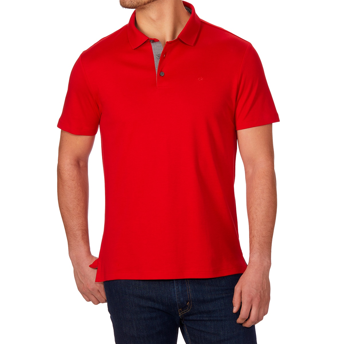 Calvin Klein, Camisa Tipo Polo para Caballero, Rojo, Grande | Costco México