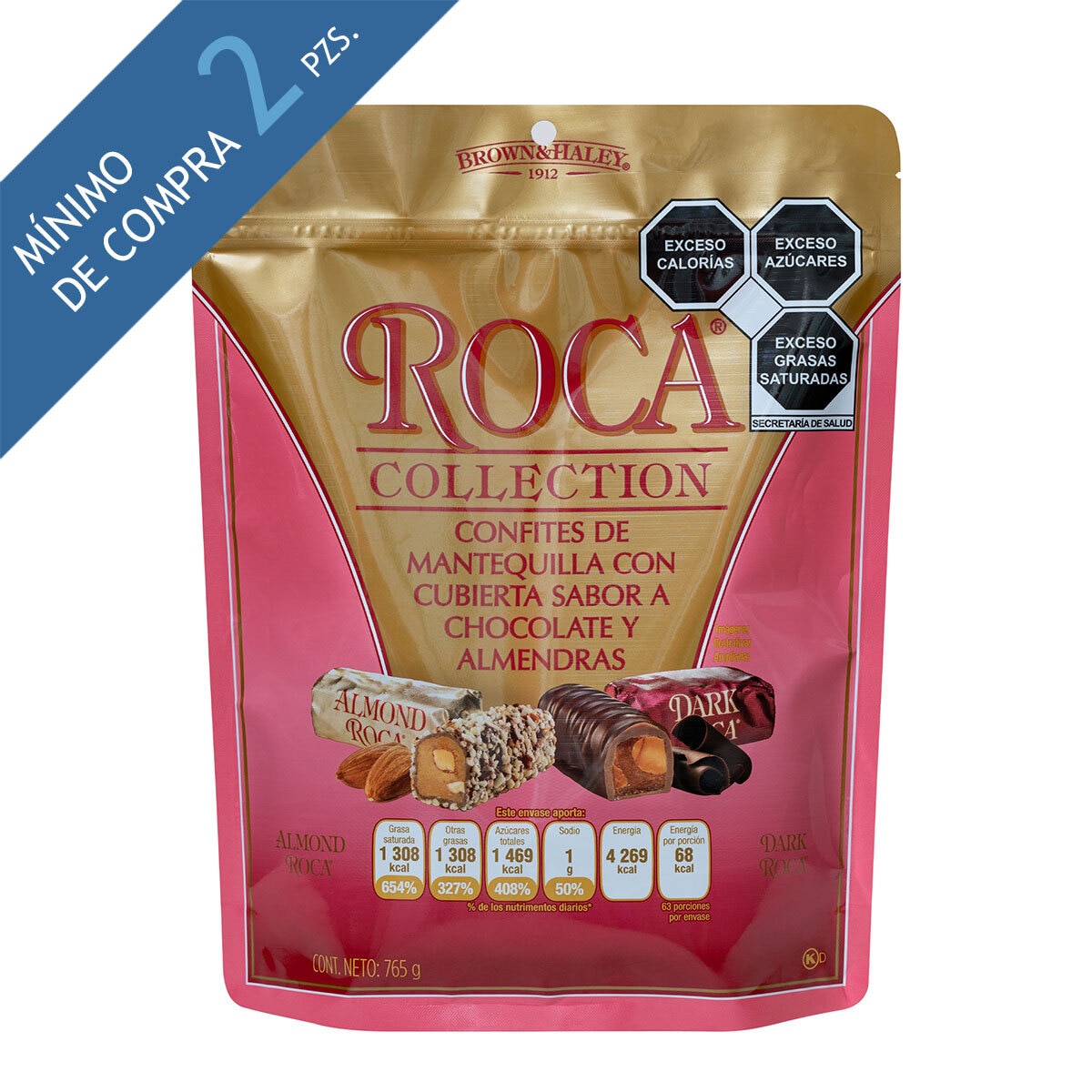 Confites de Mantequilla Sabor Chocolate y Almendra Roca Collection 765g ...