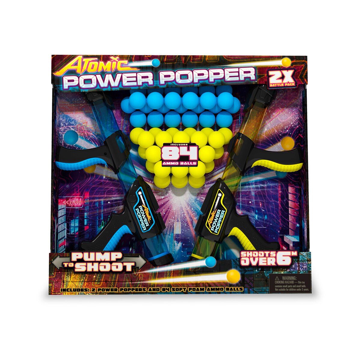 Atomic Power Popper, Set de 2 Lanzadores de Proyectiles ...