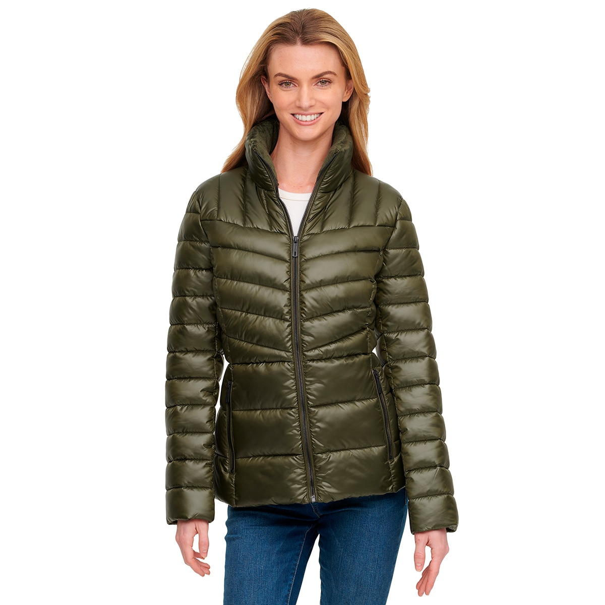 Kenneth Cole, Chamarra para Dama, Verde | Costco México