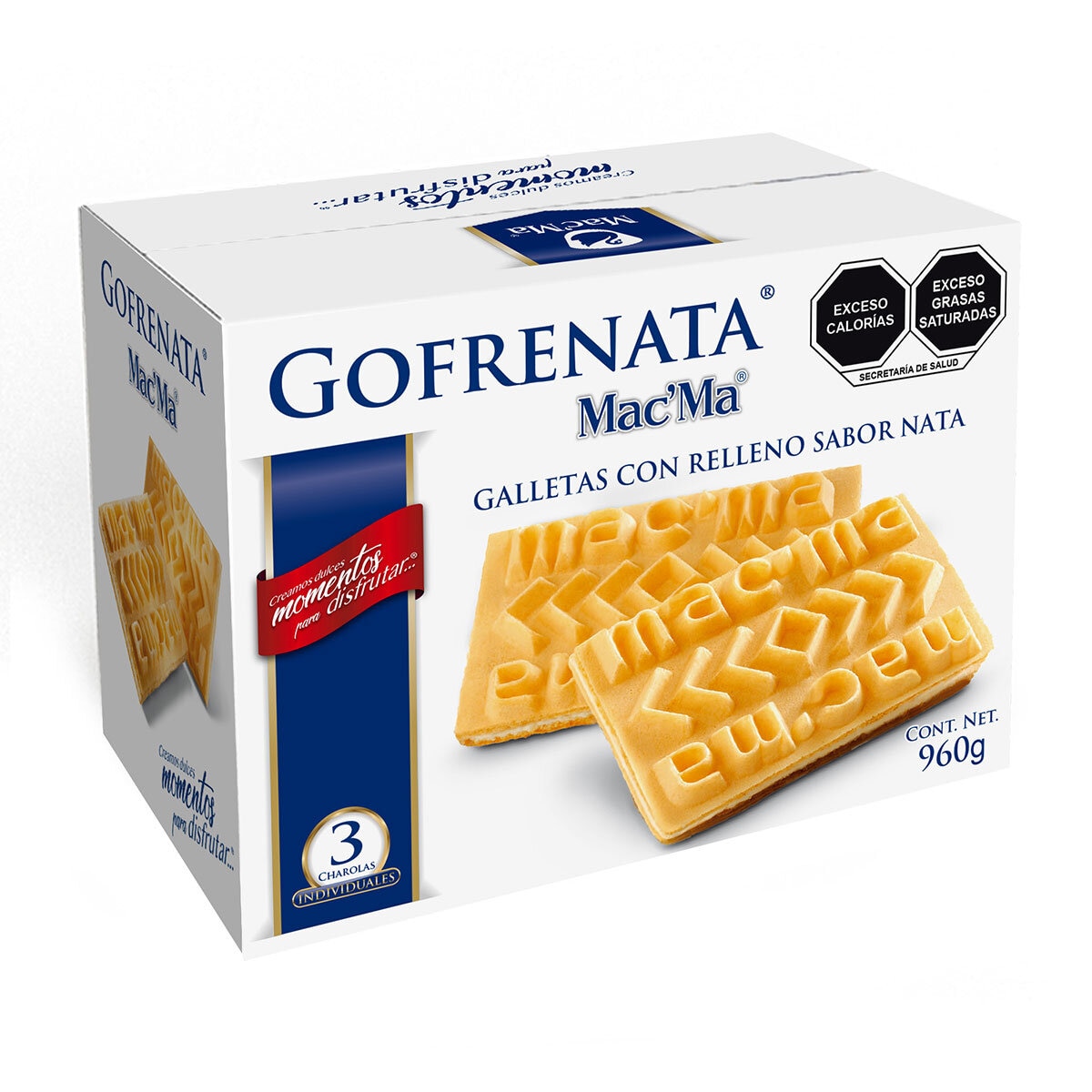 Mac'Ma Galletas con Rellleno Sabor Nata 960 g | Costco Mé...