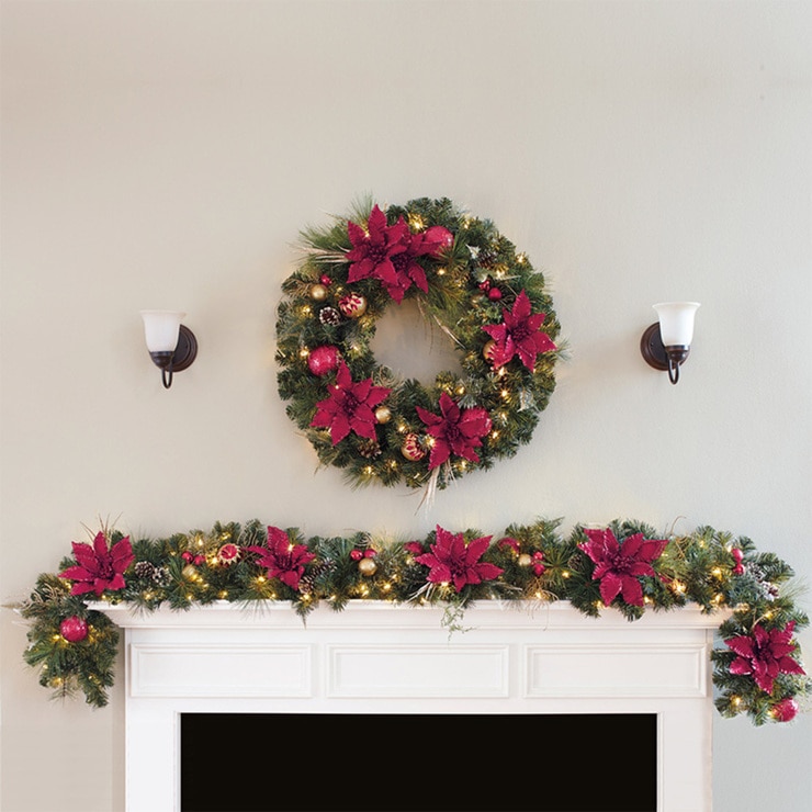 Corona pre iluminada con luces LED | Costco México