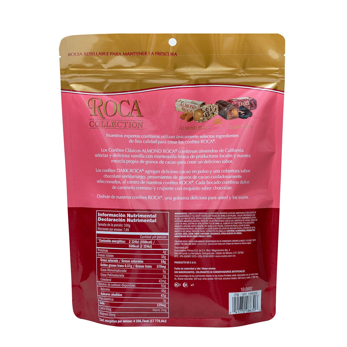Confites de Mantequilla Sabor Chocolate y Almendra Roca Collection 765g ...