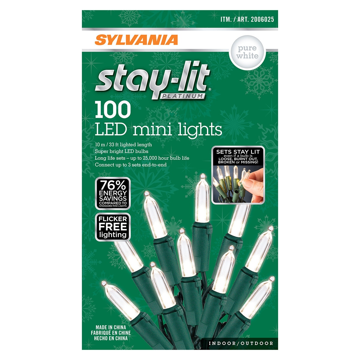 Sylvania, Serie Navideña de 100 Mini Luces LED | Costco México
