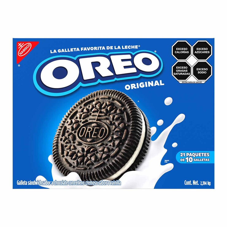 Oreo Galletas Sabor Chocolate con Relleno Sabor Vainilla 21 pzas de 114 g