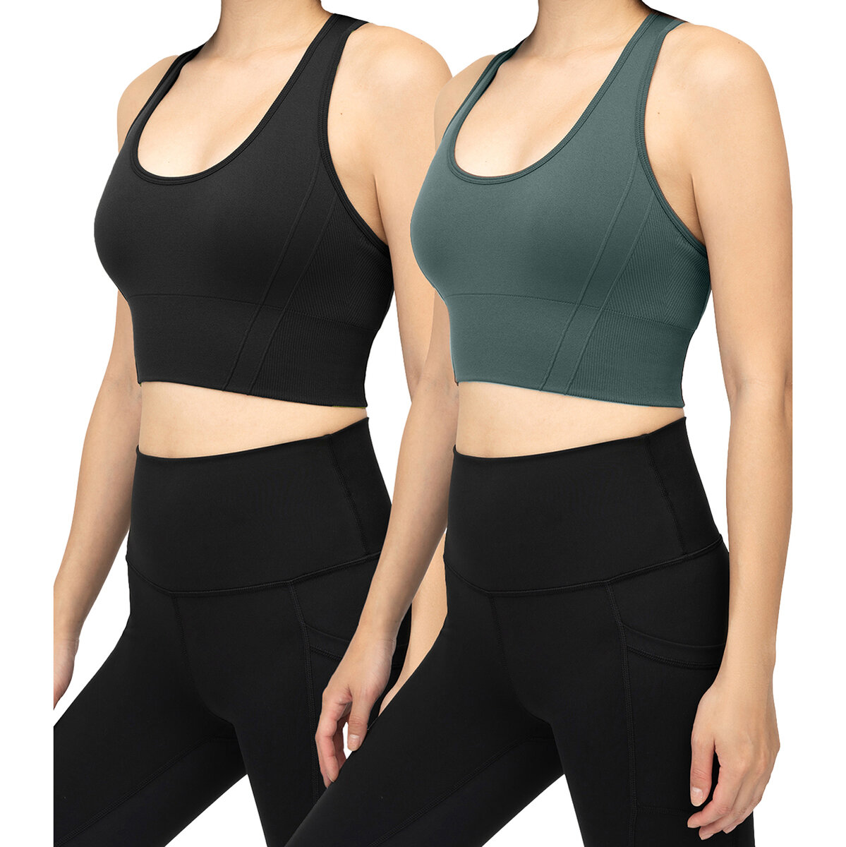 90° Degree by Reflex Brasier deportivo para Dama Negro Gr...