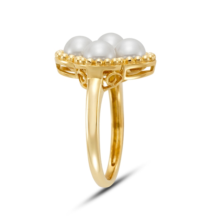 Anillo de Perlas Cultivadas, 5-5.5mm, Oro Amarillo de 14kt | Costco México