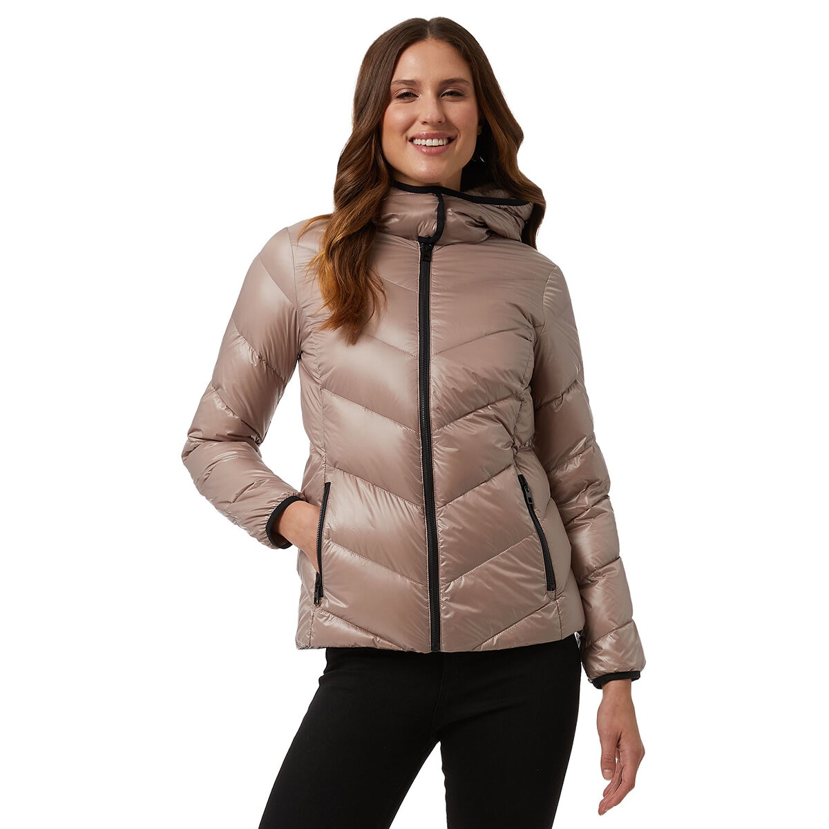 32 Degrees Heat Chamarra para Dama Beige Chica | Costco M...