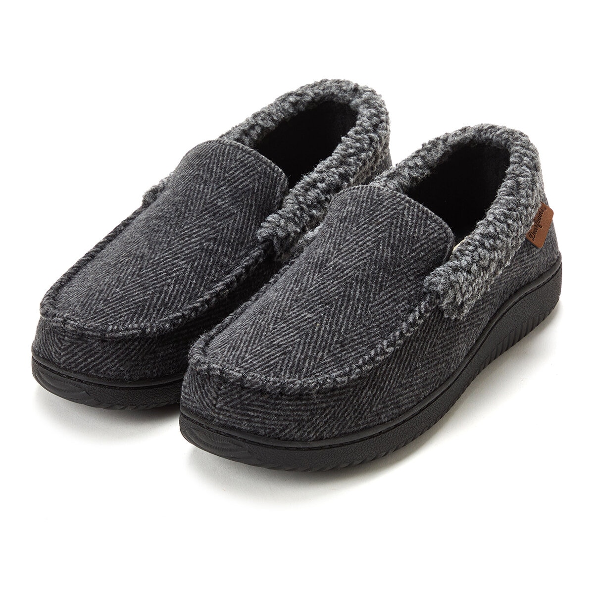 Dearfoams Pantuflas para Caballero Negro Extra Grande | C...