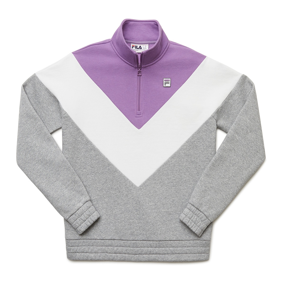 Fila, Sudadera Deportiva con Cierre de 1/4 para Dama, Gris Brezo ...