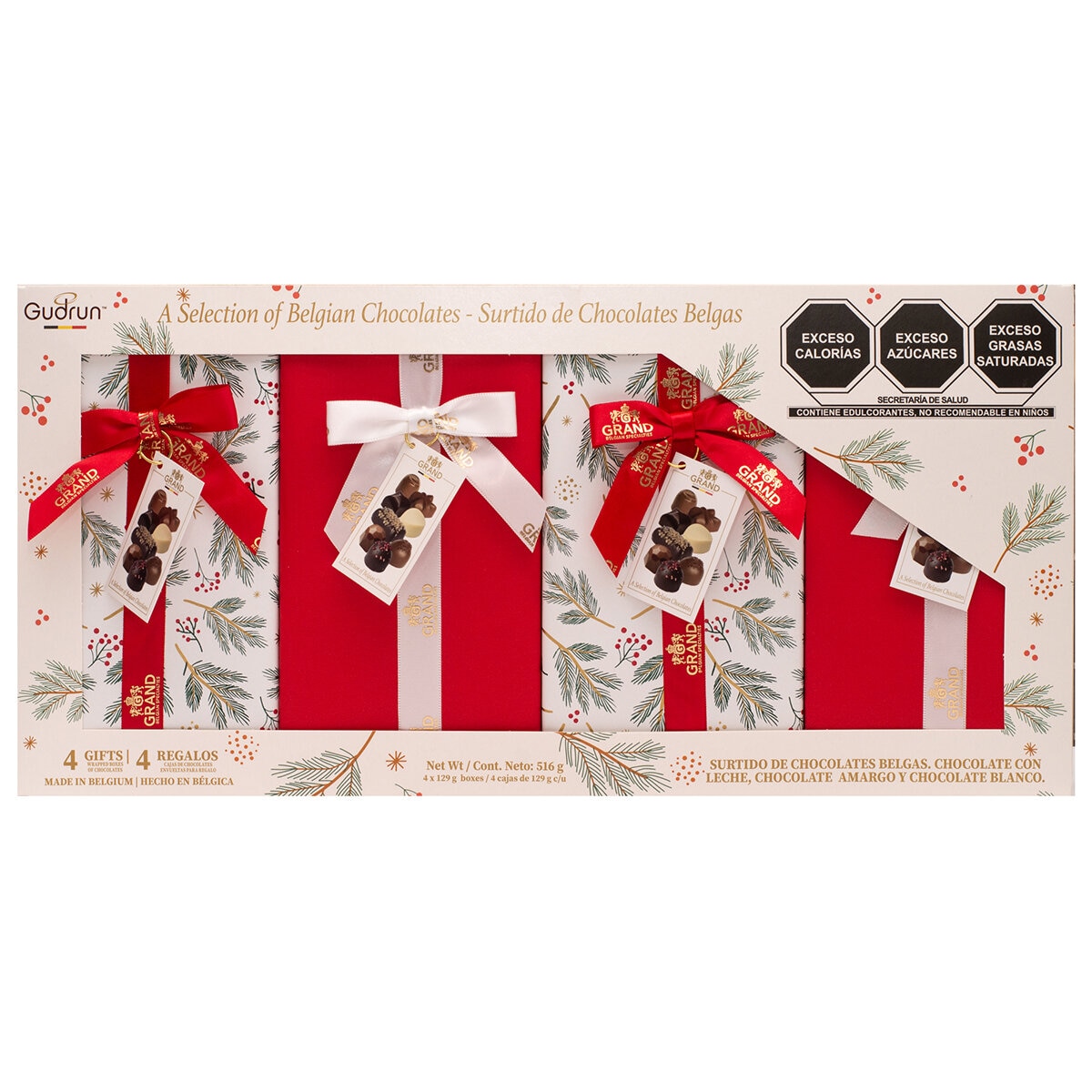 Gudrun Surtido de Chocolates Belgas 4/129 g | Costco México