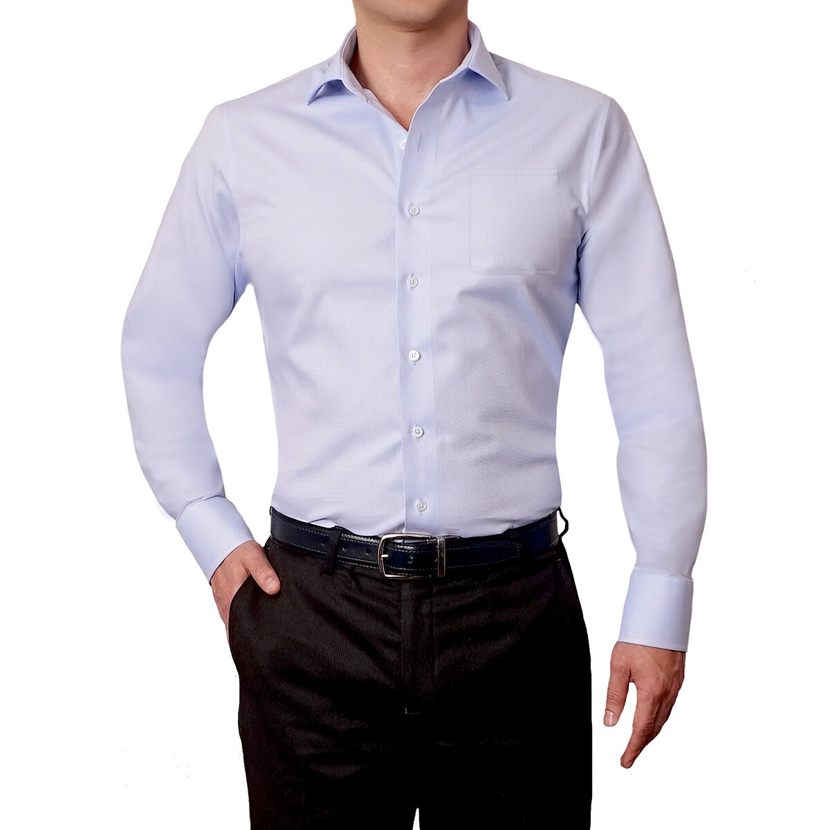 Emporio Colombo Camisa de Vestir Caballero, Color Azul Ci...