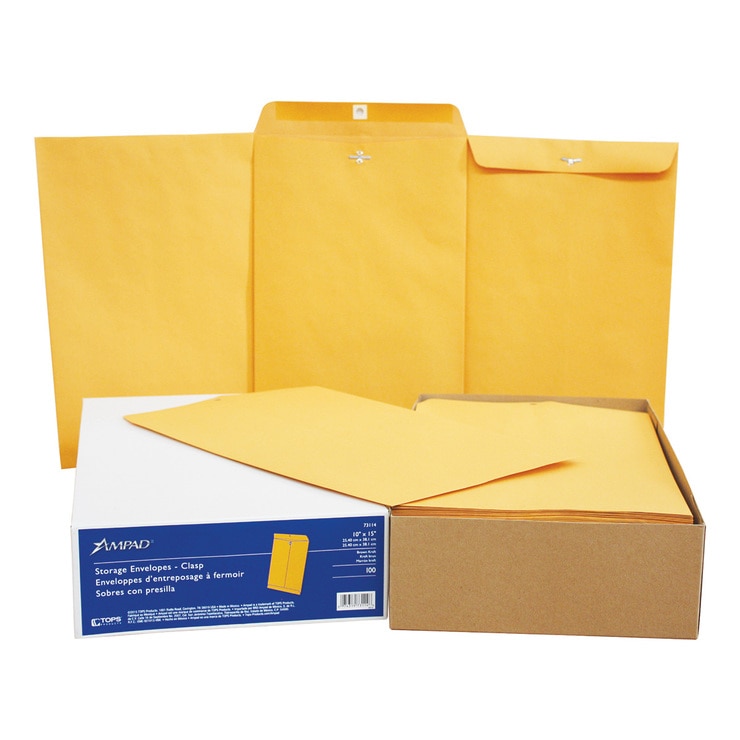 Ampad sobre tipo bolsa con broche tamaño oficio amarillo | Costco México