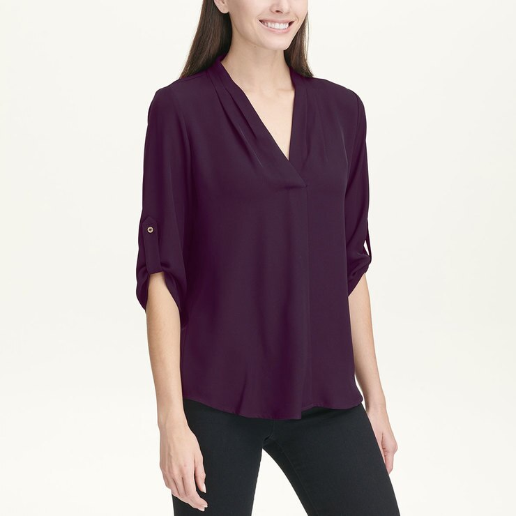 Andrew Marc, blusa, morado, mediana | Costco México