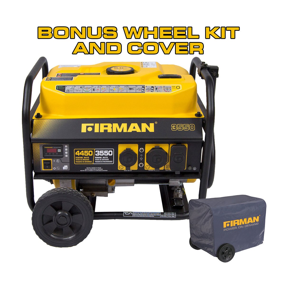 Firman, Generador Portátil 4450W con kit de ruedas y cubierta | Costco ...