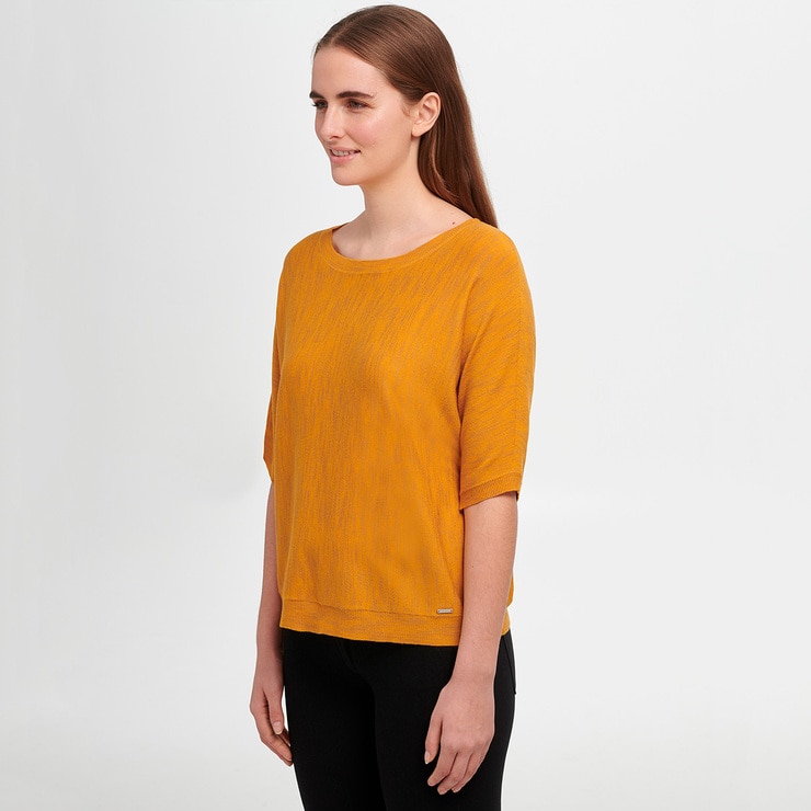 DKNY Jeans, Blusa Estilo Dolman con Mangas Tipo Raglan Jaspeada para ...