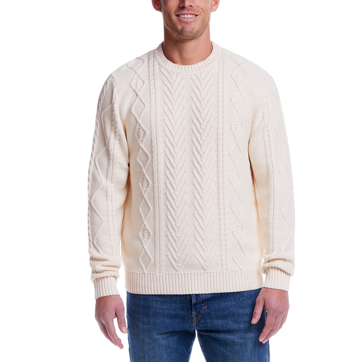 Weatherproof Vintage Suéter para Caballero Blanco Extra G...