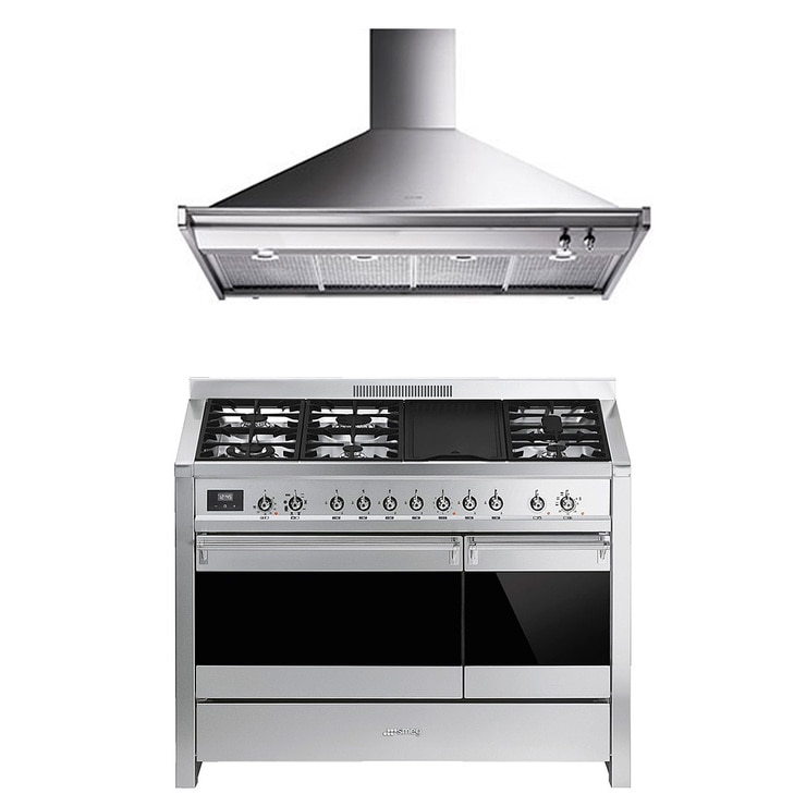 Combo Estufa 120cm + Campana de Pared 120cm Smeg | Costco México