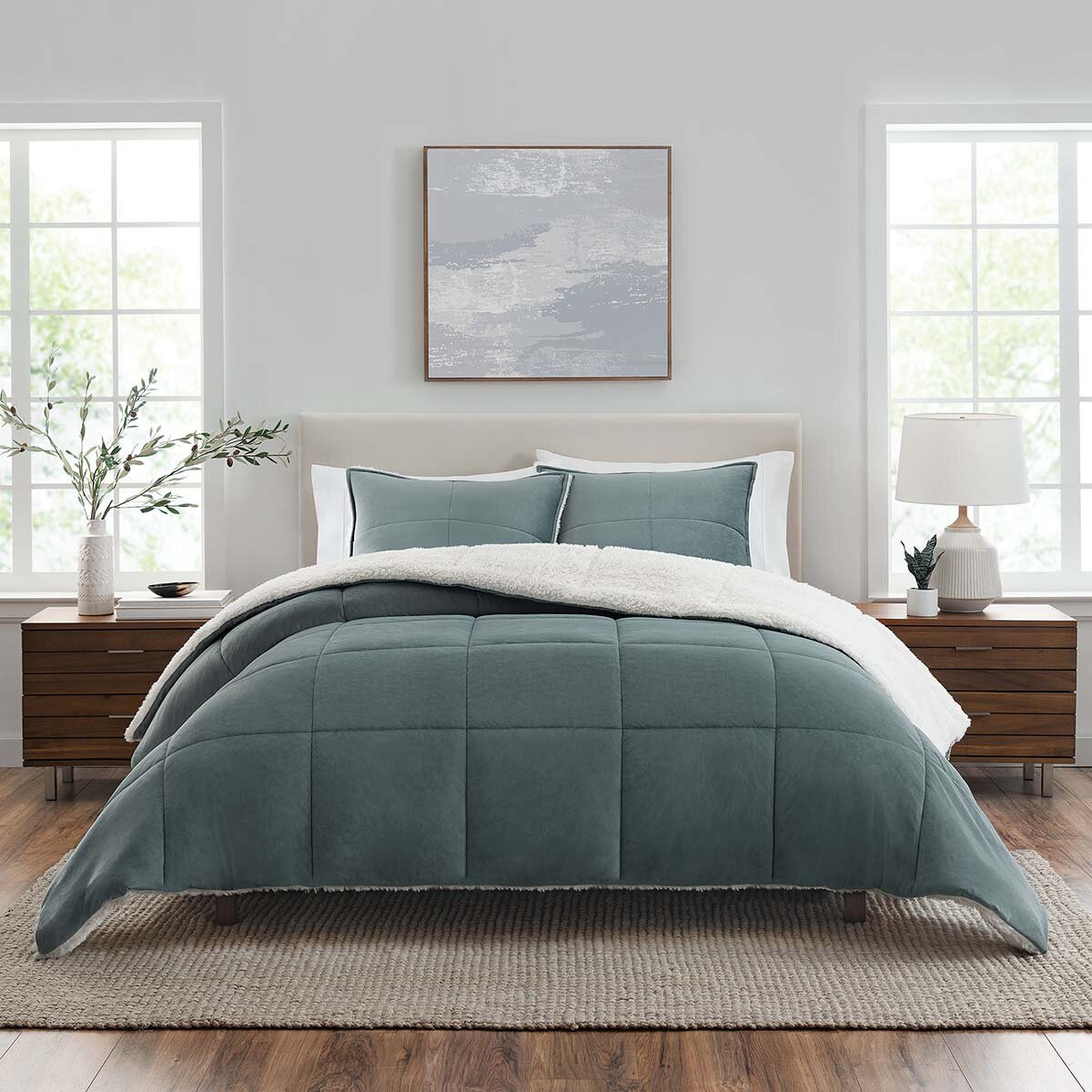 Designs By BHF, Set de Edredón Queen Size 3 Piezas, SeaMist | Cost...