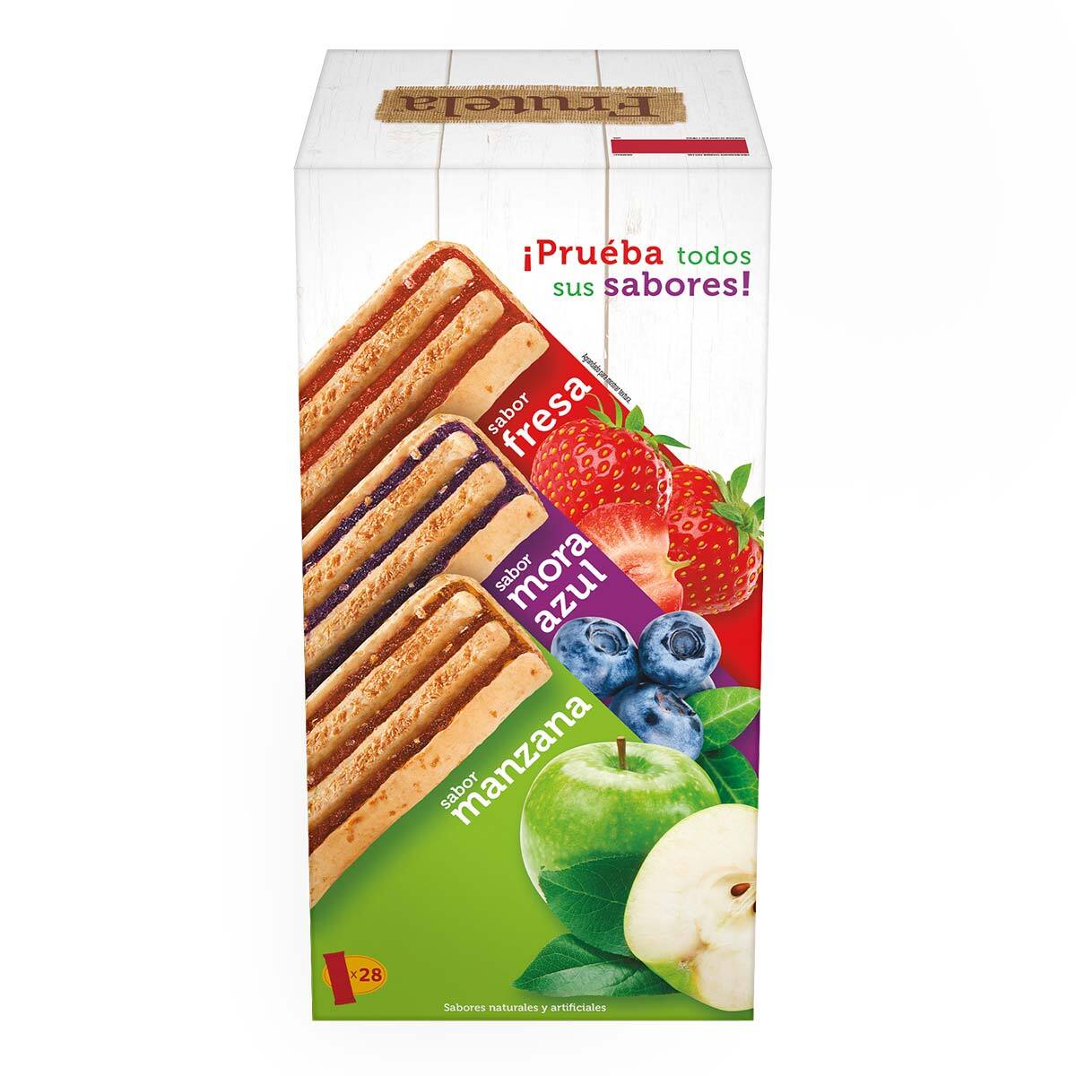 Frutela Barras Sabor Manzana, Mora Azul y Fresa 28 pzas de 37 g ...