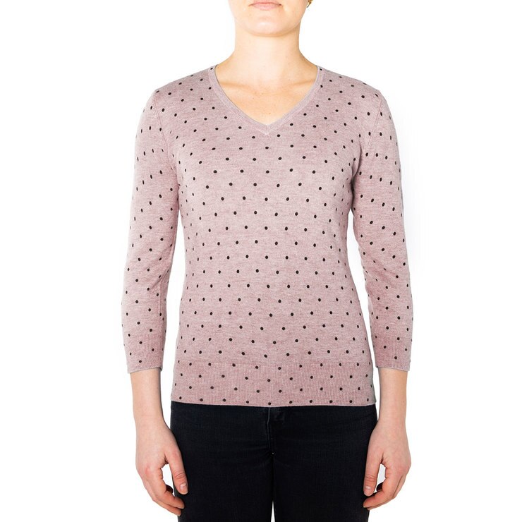 Eight Eight Eight, suéter, rosa con puntos negros | Costco México