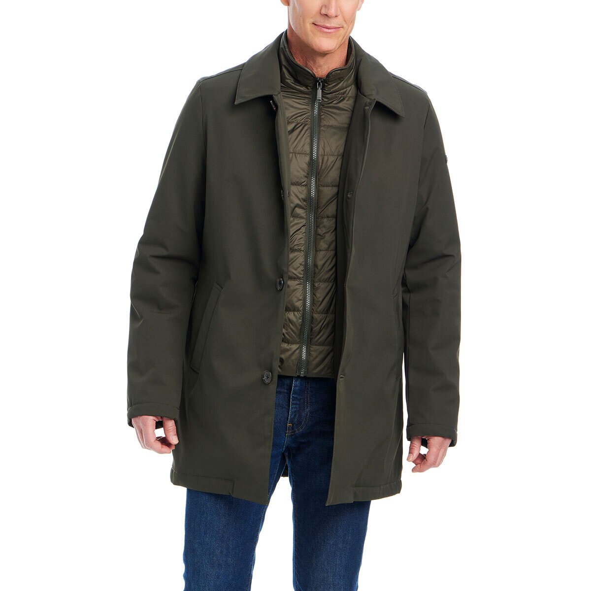 Vince Camuto Abrigo para Caballero Verde Chica | Costco M...