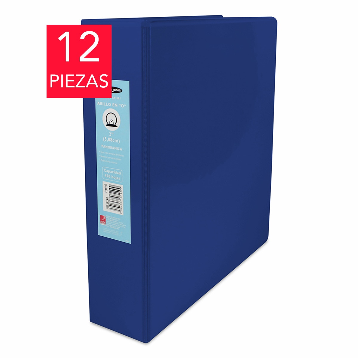 Carpeta de 2 Pulgadas con 3 Arillos en O Color Azul | Cos...