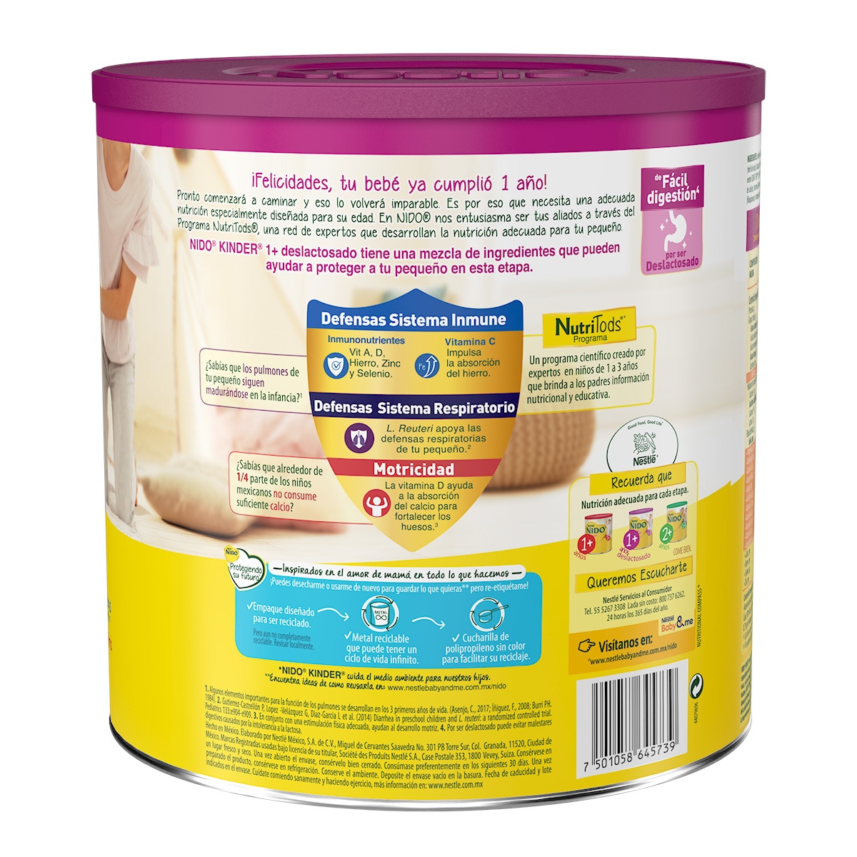 Leche en Polvo, Nido Kinder Deslactosada, 2.5 kg | Costco México