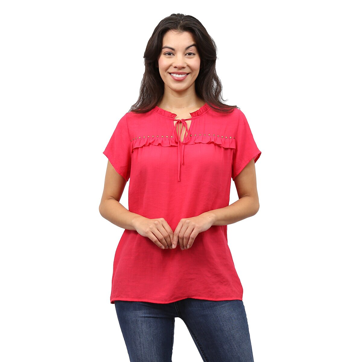 Leo and Nicole Blusa para Dama Rojo Chica | Costco México