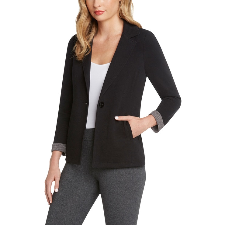 Matty M, Blazer Clásico con 1 Botón para Dama, Negro, Grande | Costco ...