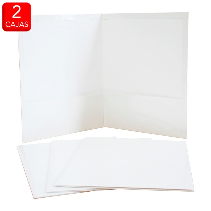 Oxford, Folder Blanco Laminado Tamaño Carta para Reporte, 50 Piezas ...