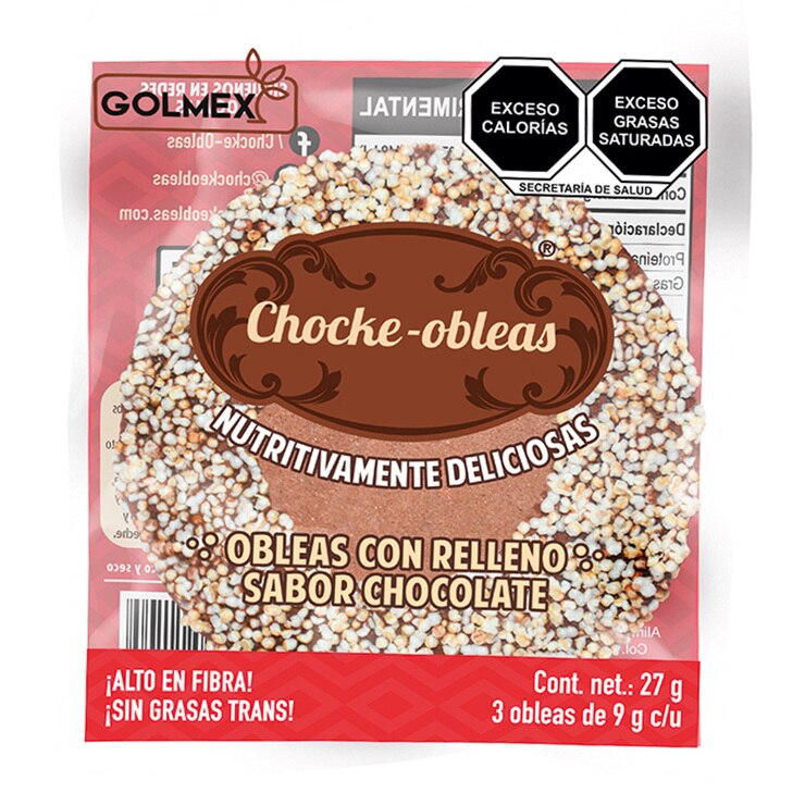 Obleas con Chocolate y Granos de Amaranto Chocke-Obleas 2 de 15 piezas ...