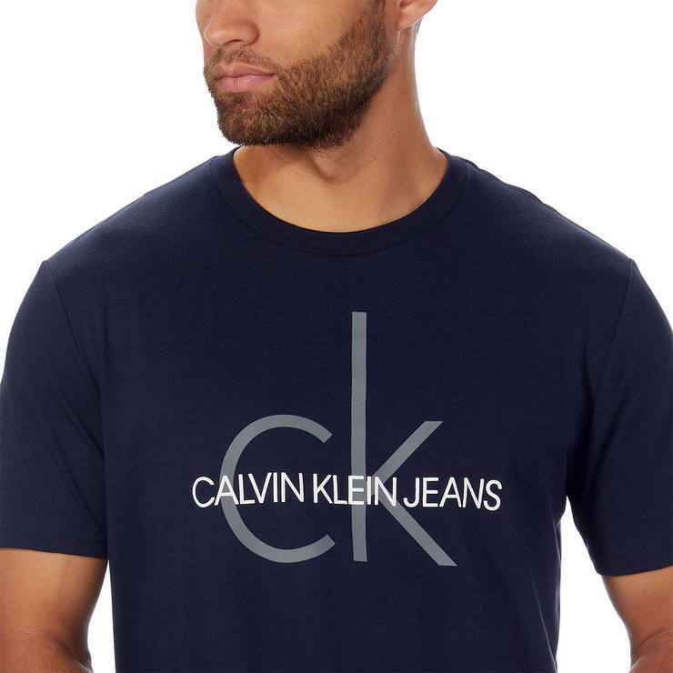 Calvin Klein, Playera de Manga Corta para Caballero, Azul Marino ...