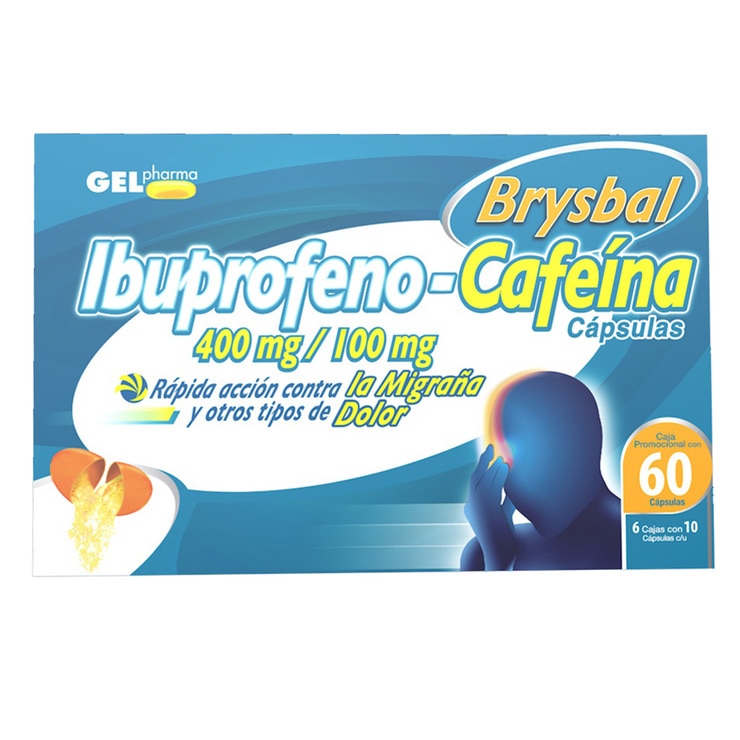 Brysbal Ibuprofeno y Cafeína 60 cápsulas | Costco México