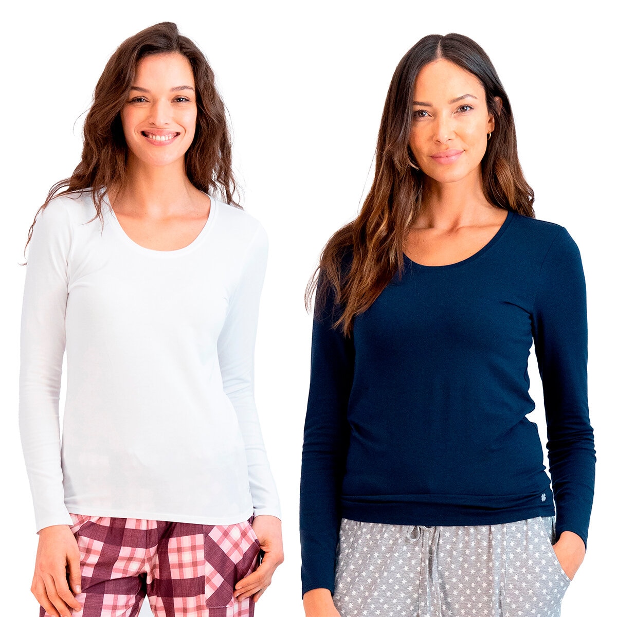 Lucky Brand Playera para Dama 2 piezas Blanco Chica | Cos...