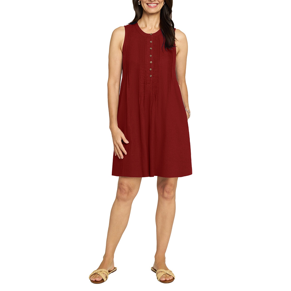 Matty M Vestido Tipo Lino para Dama Rojo Grande | Costco ...