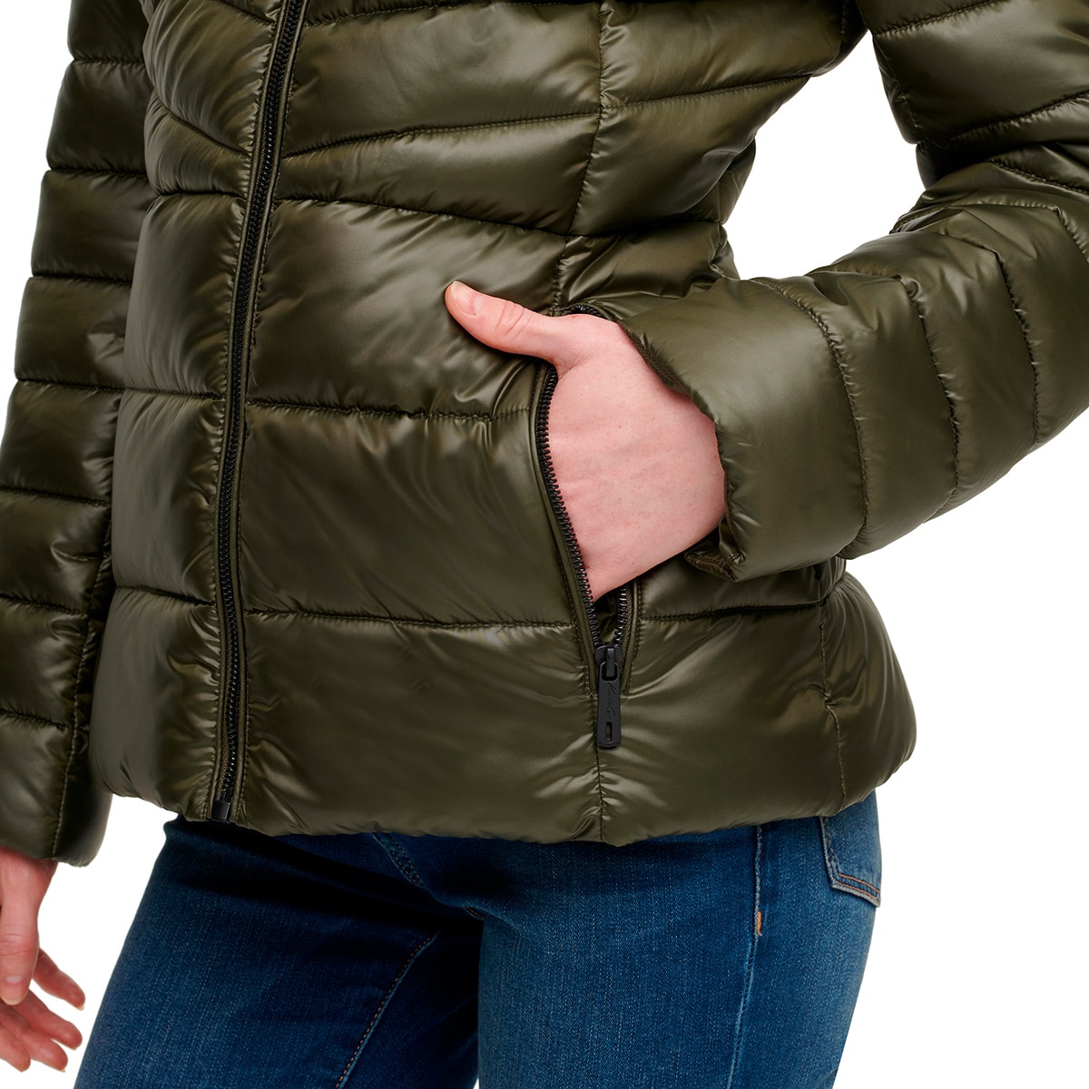 Kenneth Cole, Chamarra para Dama, Verde | Costco México