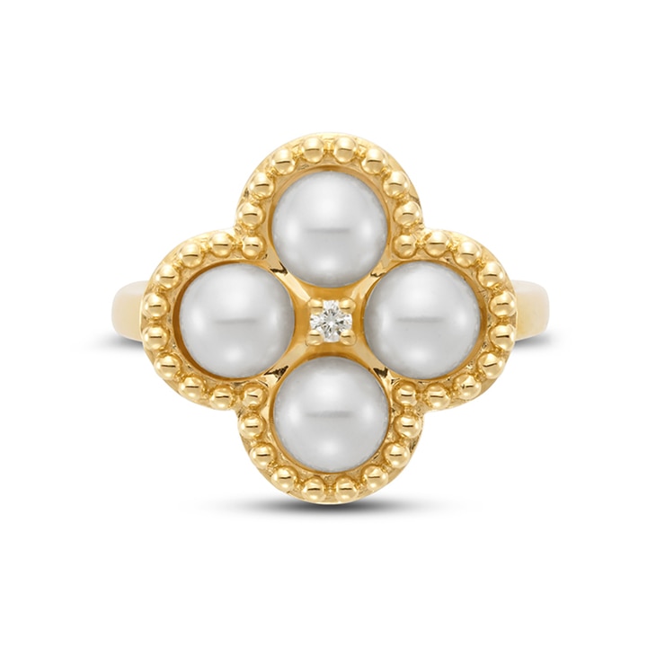 Anillo de Perlas Cultivadas, 5-5.5mm, Oro Amarillo de 14kt | Costco México