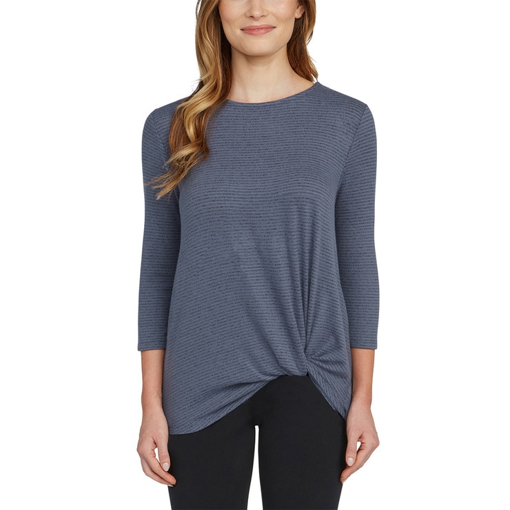 Matty M, Blusa con Nudo al Frente para Dama, Gris | Costco México