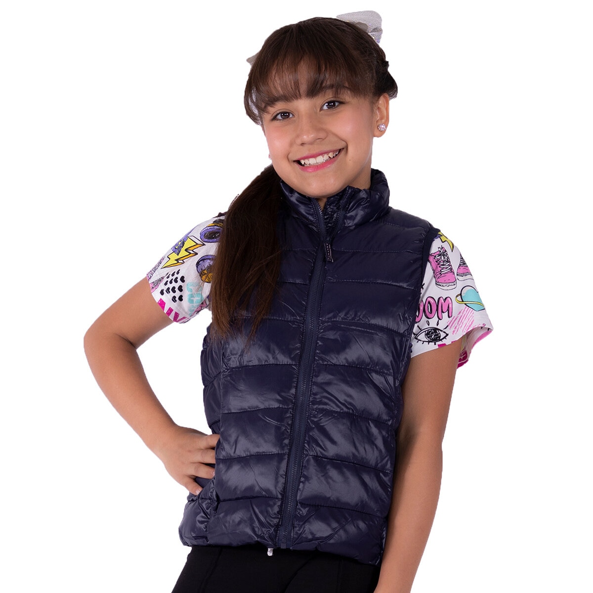 Alysh, Chaleco Color Azul Marino para Niña en Varias Tallas