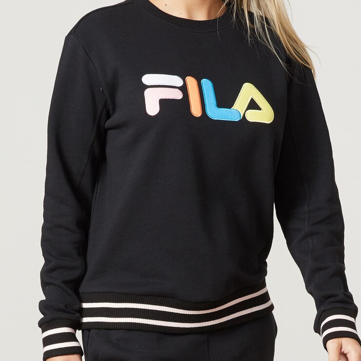 Fila, Sudadera con Cuello Redondo para Dama, Negro, Mediana | Costco México