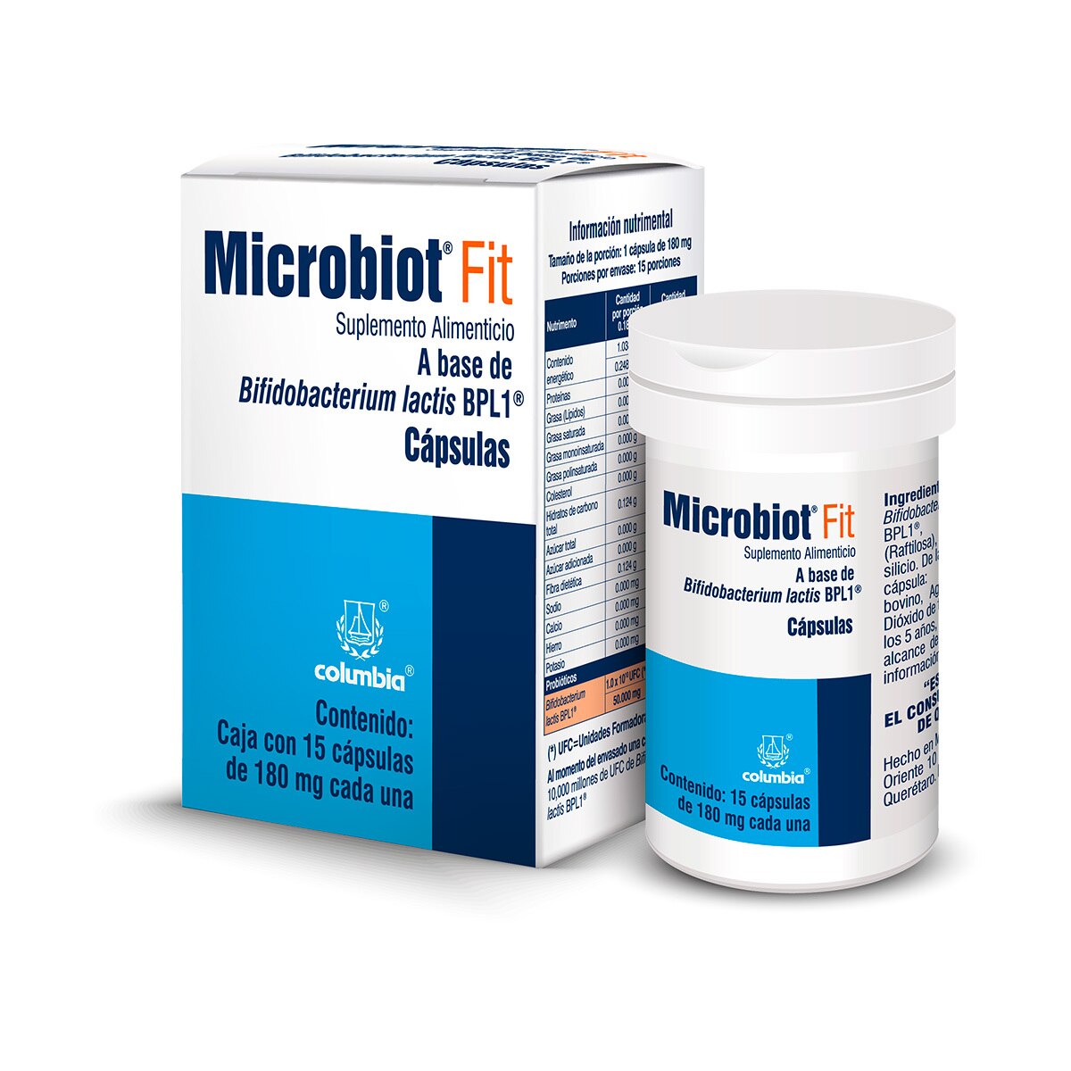 Microbiot Fit 15 Cápsulas (Bifidobacterium lactis BPL1)