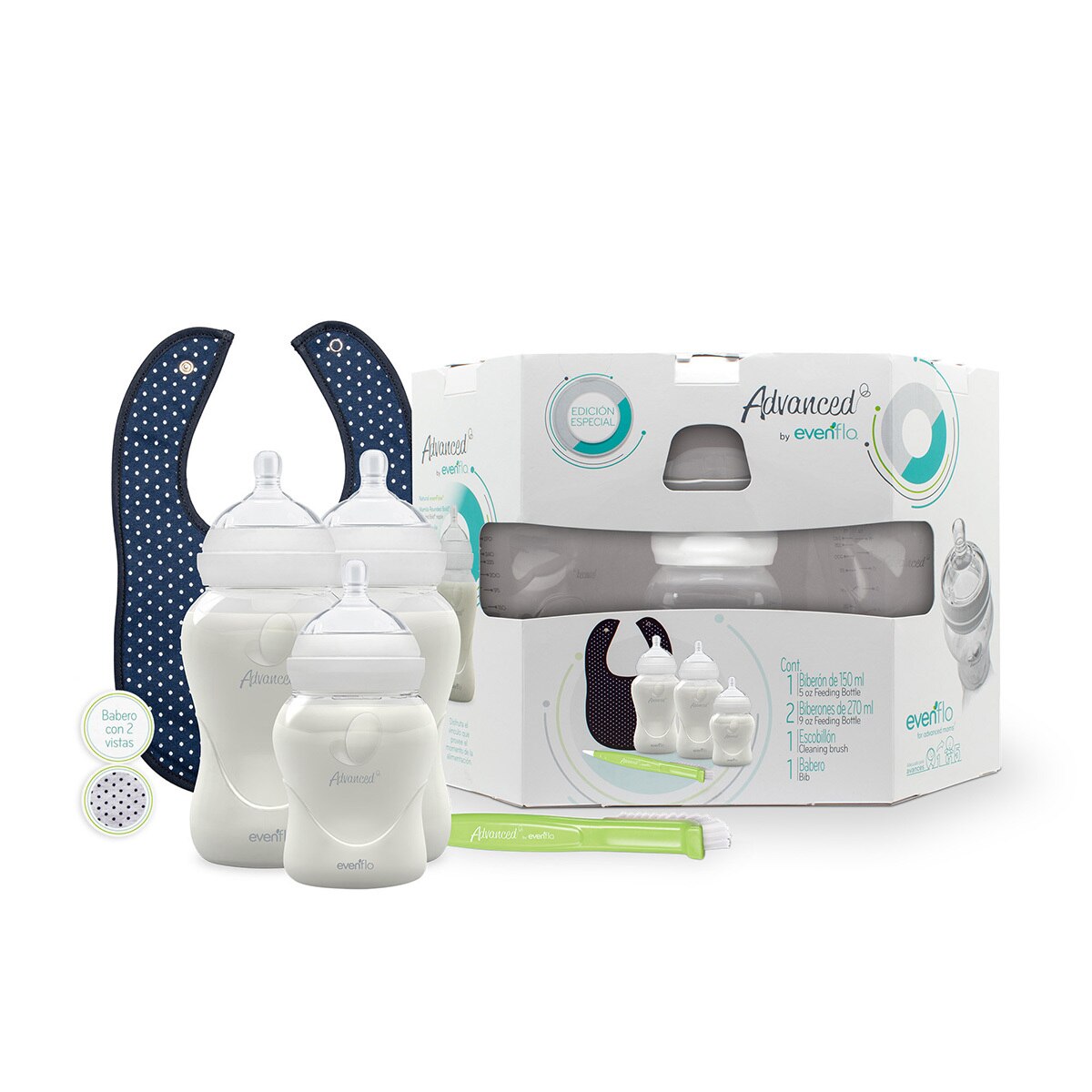 Set de Biberones, Evenflo Advanced, 5 piezas | Costco México