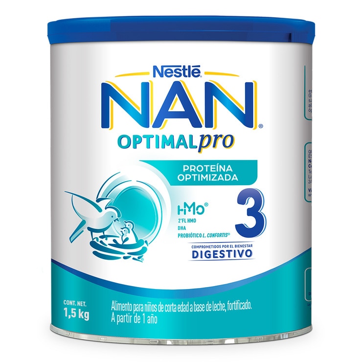 Nestle NAN Optipro 3, Fórmula para bebé (2 latas de 1.5 kg c/u ...