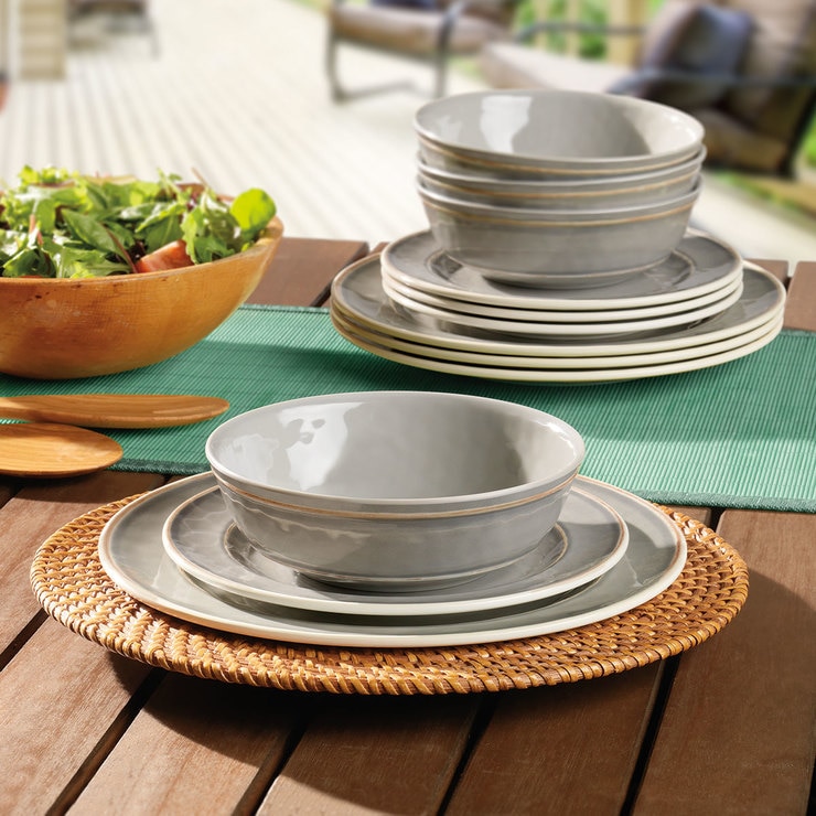 Pandex, vajilla de melamina (12 piezas), gris | Costco México