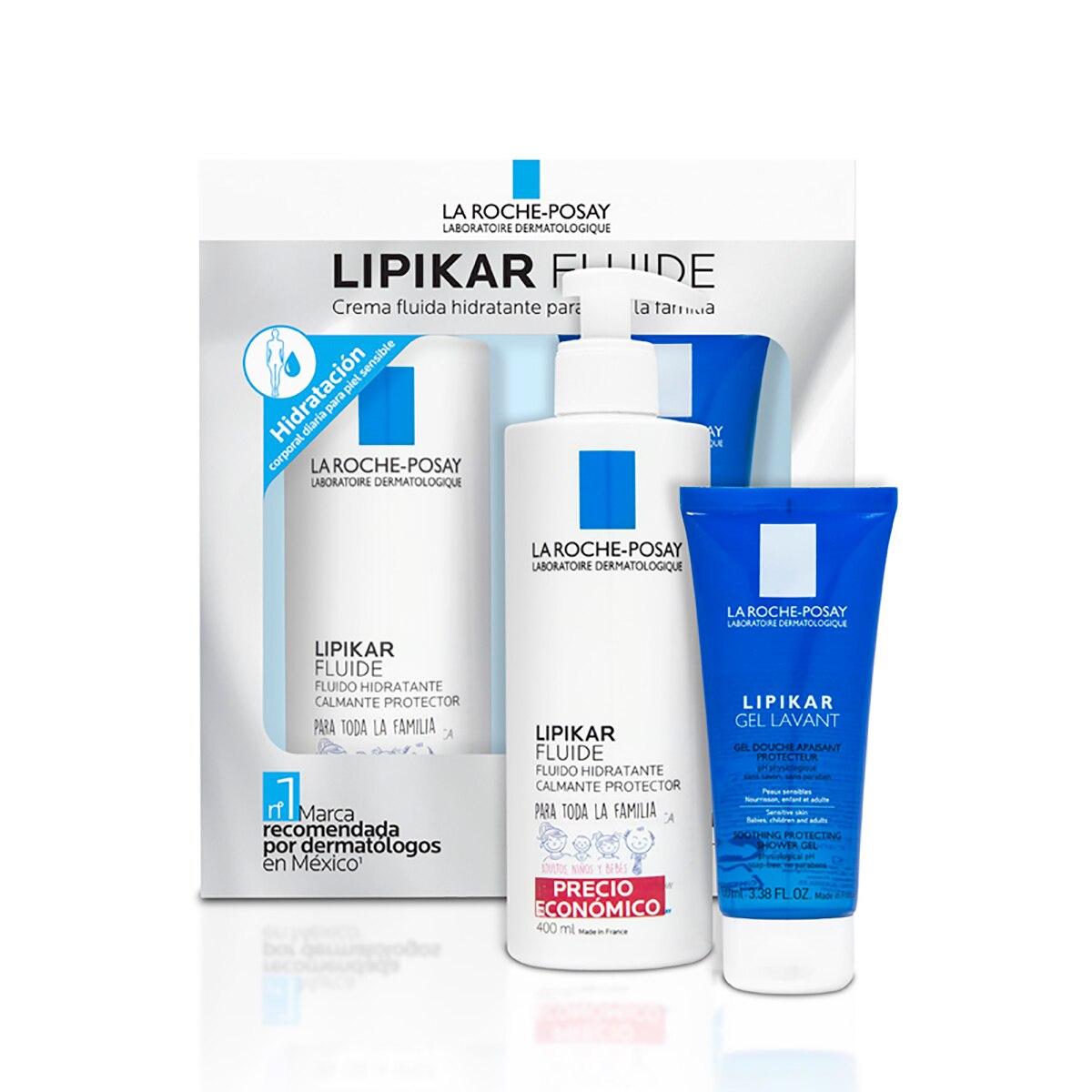 La Roche Posay, Lipikar Fluide 400ml + Lipikar Gel Lavant 100ml ...