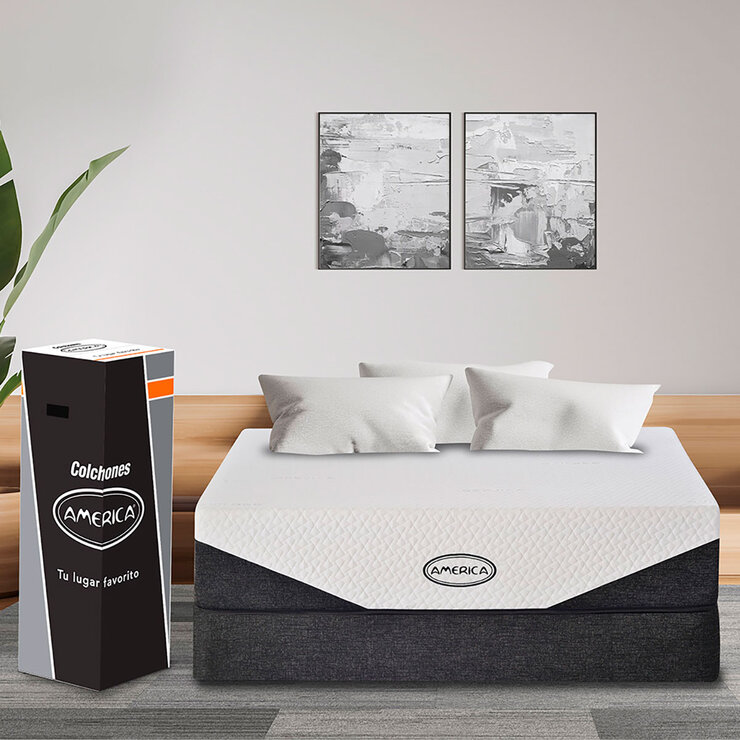 Pasa El Mouse Sobre La Imagen Hacer Zoom Foto 1 Juego Colchón Box Queen ...